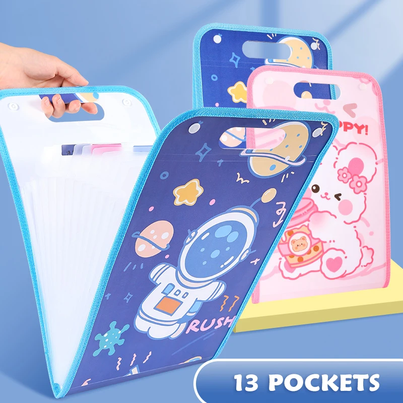 13-Pockets-Portable-A4-Expanding-File-Folder-Large-Capacity-Vertical ...