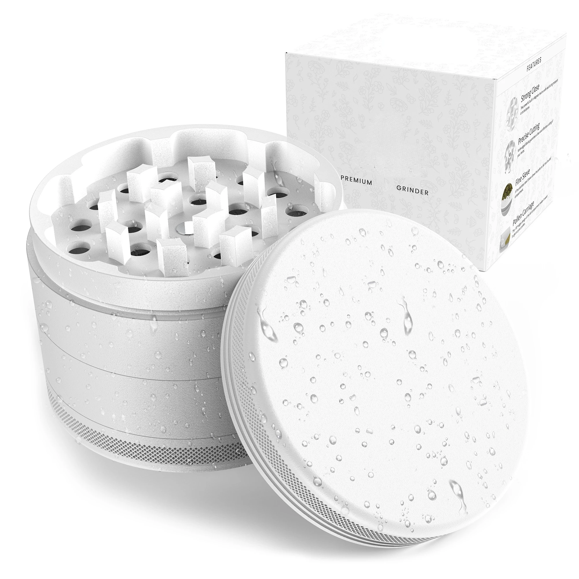 Ceramic Coating Spice Grinder White Nonstick Ceramic Coating Metal ...