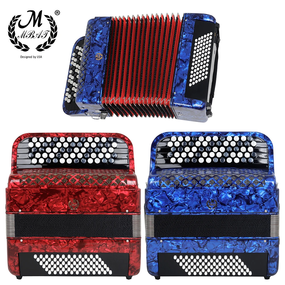 M MBAT Bayan Accordion 72 Bass Professional Adult Playing Accordion ...