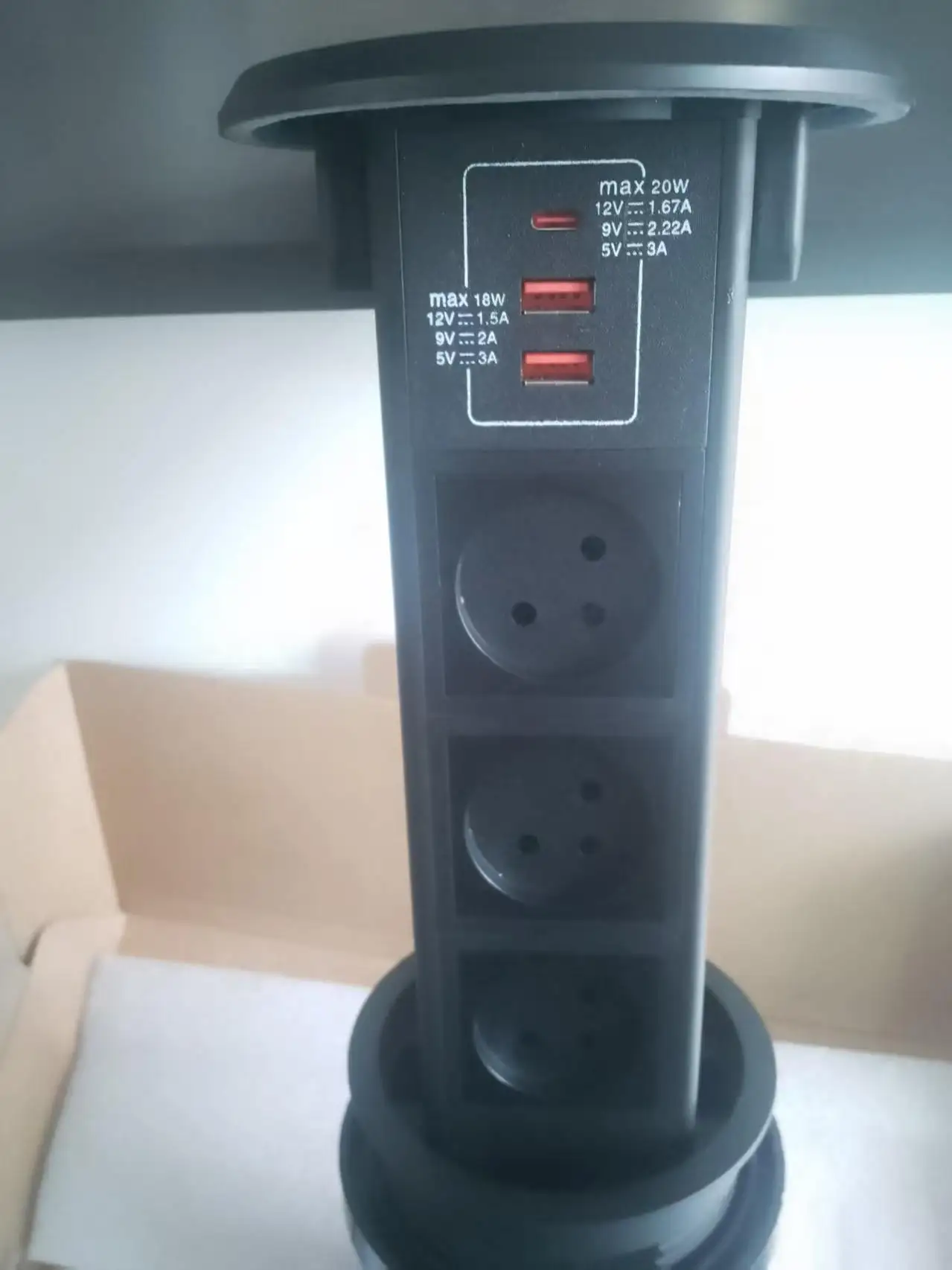 Israel Smart Pop up power Socket hidden in Kitchen/office desk ...