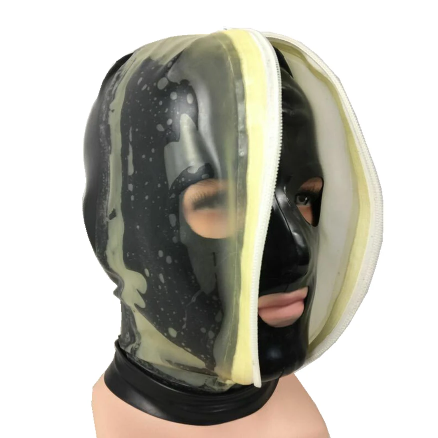 Two-Layers-Women-Men-Sexy-Latex-Gummi-Mask-Rubber-Fetish-Club-Hood ...