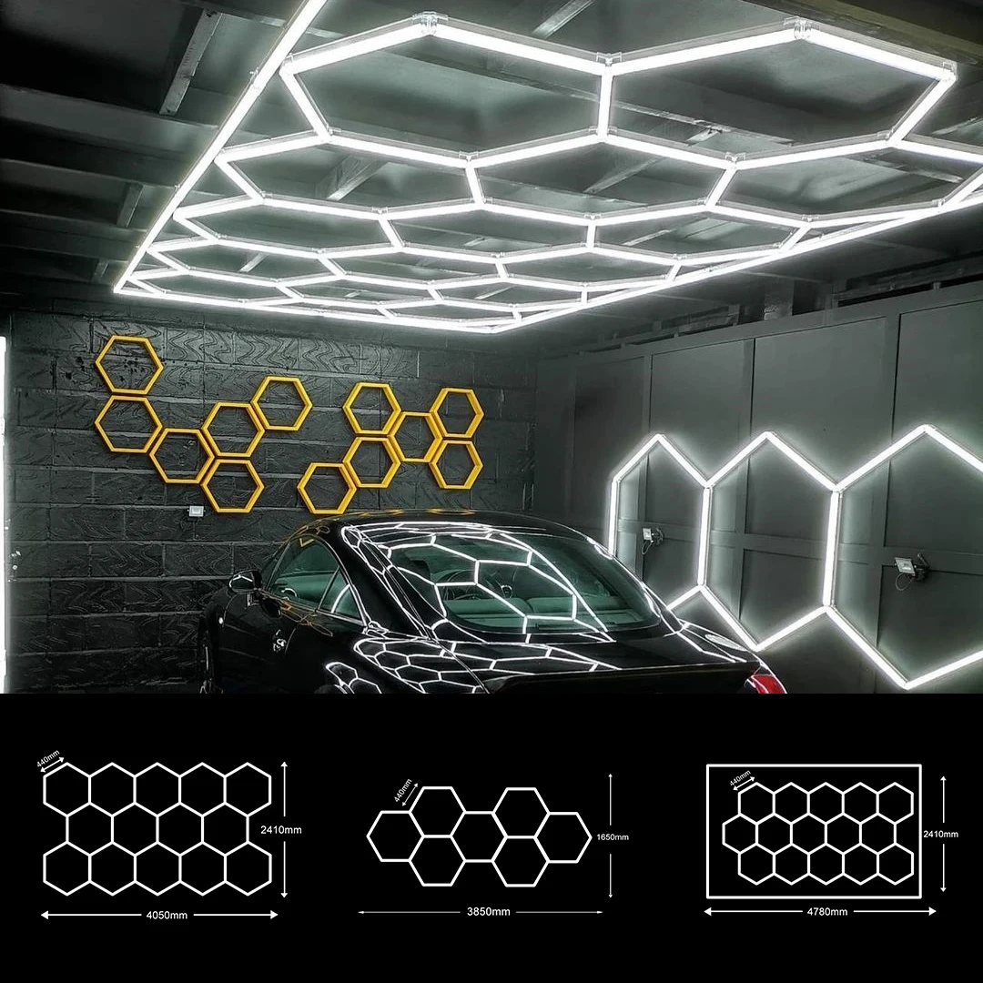 Hexagon-Led-Light-Garage-Light-Honeycomb-Led-Lamp-110V-240V-Led-Tube ...