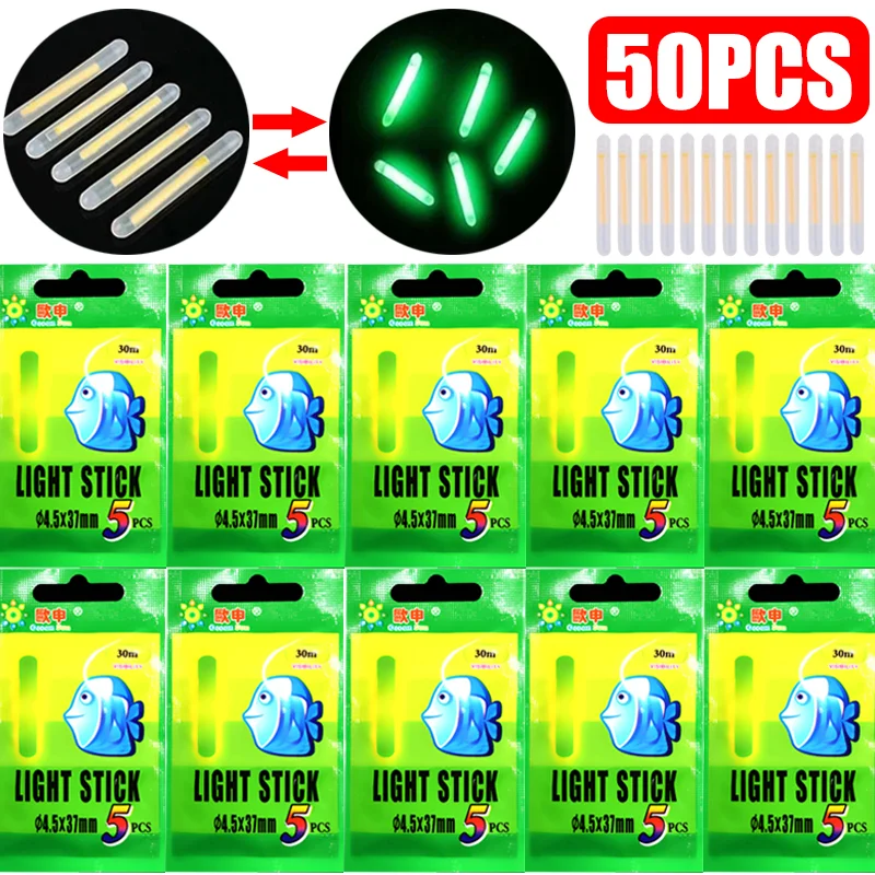 10-30-50PCS-Night-Fishing-Float-Rod-Lights-S-L-Light-Dark-Glow-Stick ...
