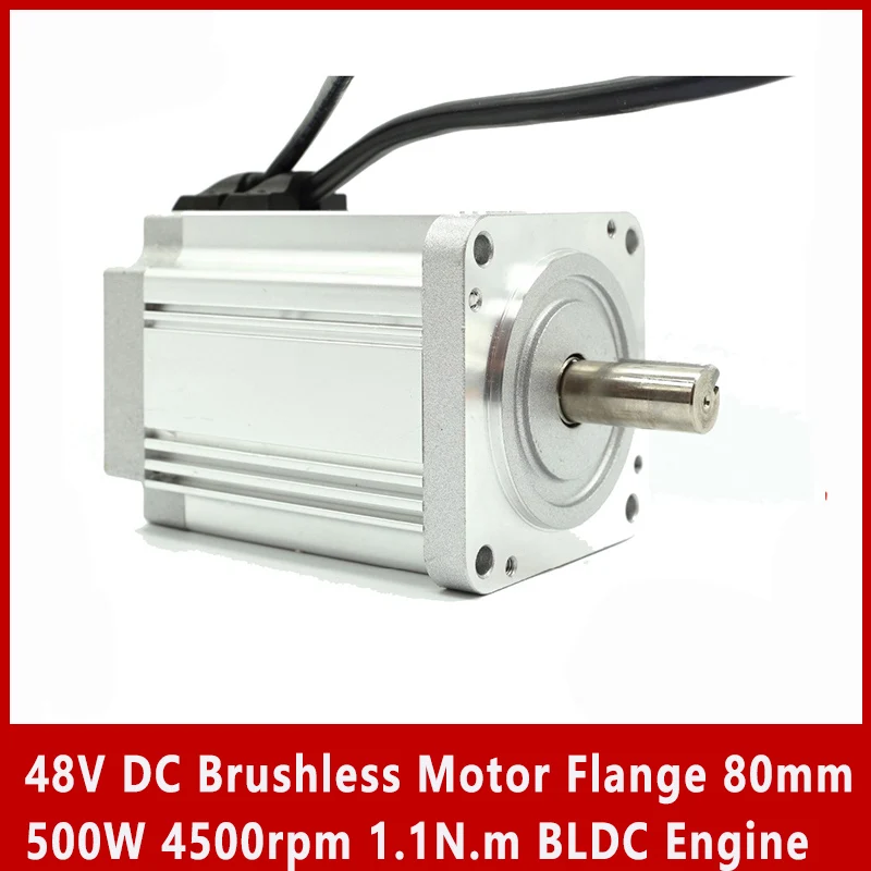 48V-DC-Brushless-Motor-Flange-80mm-Body-length-110mm-500W-4500rpm-1-1N ...