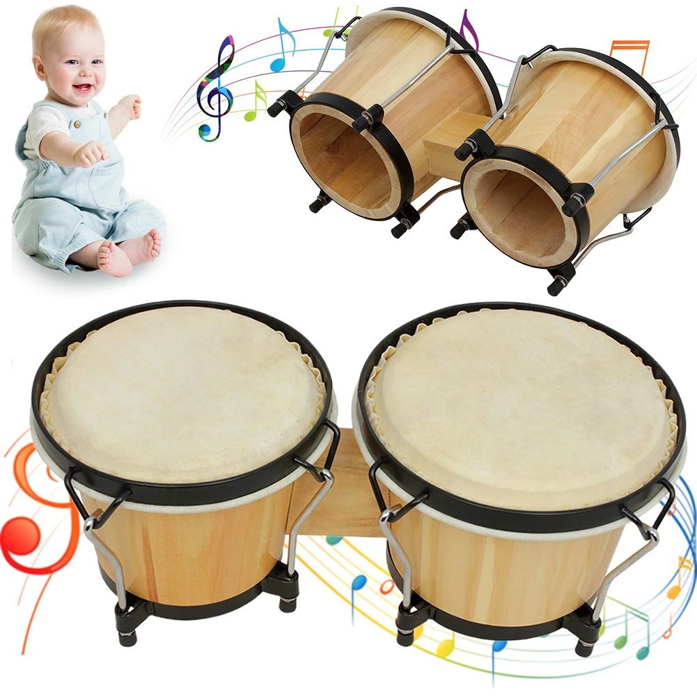 Bongos-Drum-Set-Wood-Percussion-Instrument-Bongos-Musical-Instruments ...