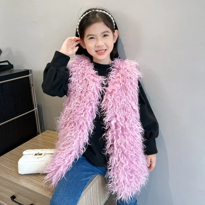 Kids-Autumn-and-Winter-Children-s-Fur-Vest-for-Girls-Korean-Style-Faux ...