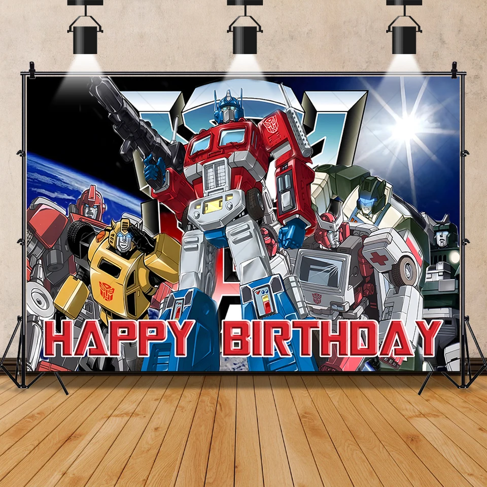 Transformers Birthday Party Banner Backdrop Printable Diy