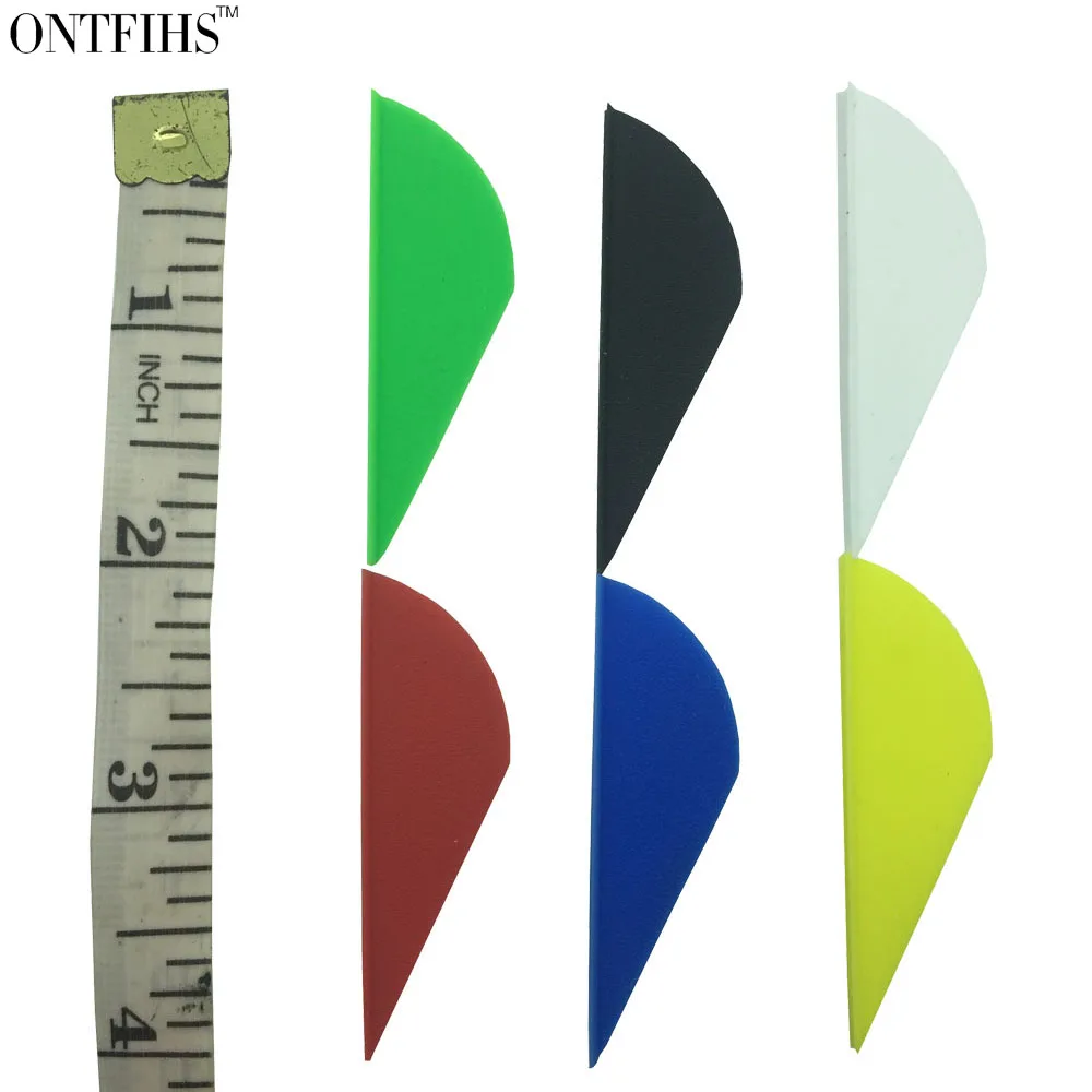36 Pcs Archery 2 Inch Arrow Rubber Feather Arrow Vanes Hunting Plastic ...