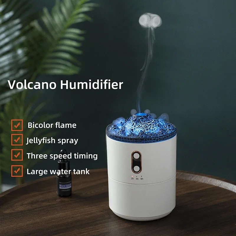Volcano-Fire-Flame-Air-Humidifier-Aroma-Diffuser-Essential-Oils-Diffuser-Jellyfish-Electric ...