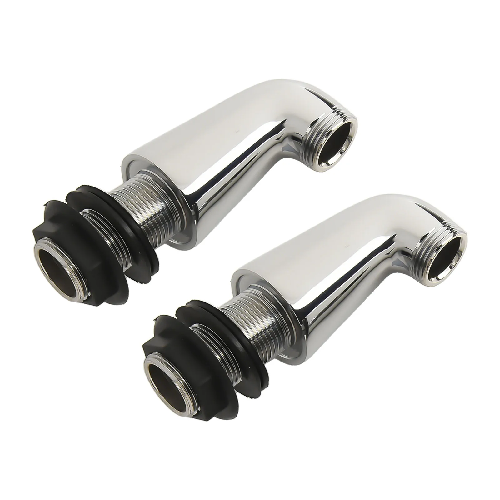2 Pcs Chrome Deck Mounted Bath Filler Shower Mixer Tap Legs Adapter ...