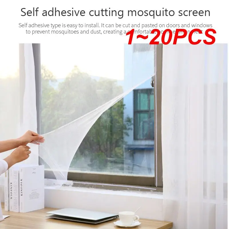 1-20PCS-Fly-Mosquito-Window-Net-Insect-Mesh-Window-Screen-Net-Curtain ...