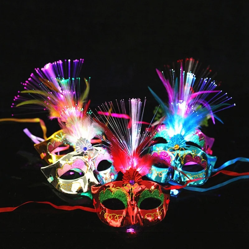 Masquerade Party Decorations | Led Glow Flash Light Mask | Venetian ...