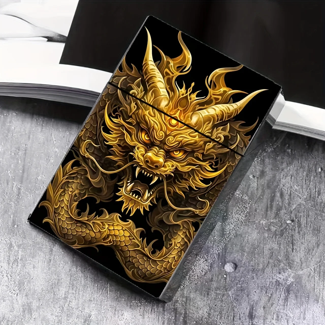 Dragon-Lion-Eastern-Totem-Ladies-Cigarette-Case-Snap-Perfect-for ...