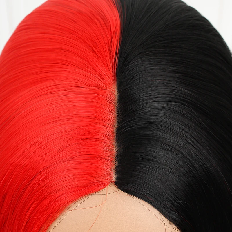 Half Black Half Red Hair