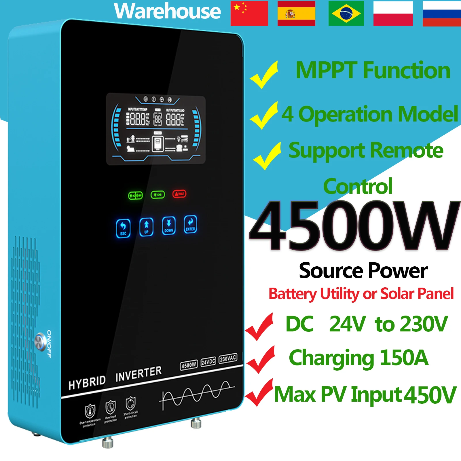 Bateria-Inversor-H-brido-com-MPPT-Controlador-de-Carga-Solar-Suporte ...