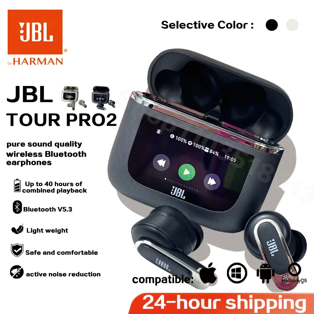 Original-JBL-Tour-PRO-2-True-Wireless-Bluetooth-Earphones-Stereo ...