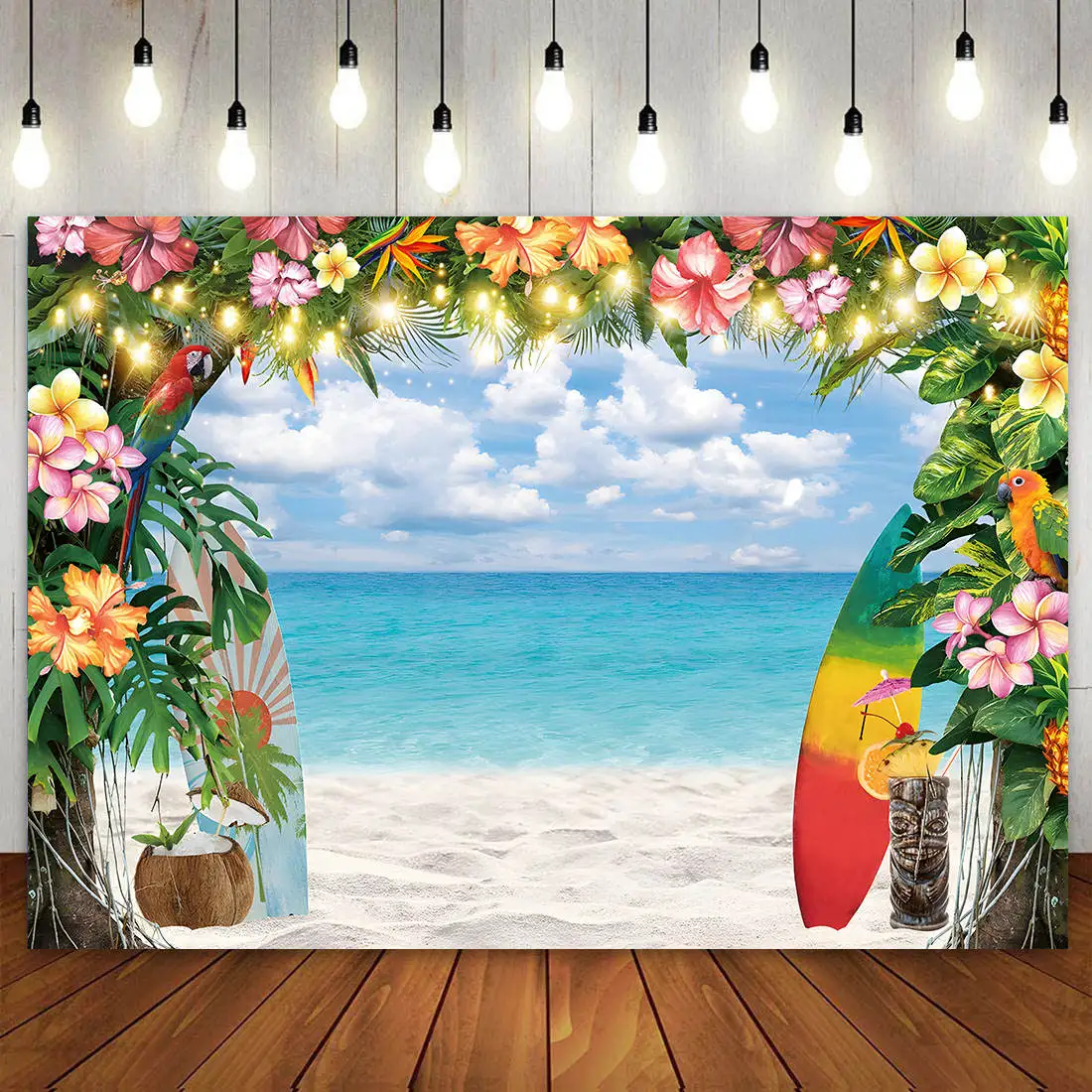 Decora-o-do-partido-do-tema-de-Luau-aloha-ver-o-flamingo-tropical ...