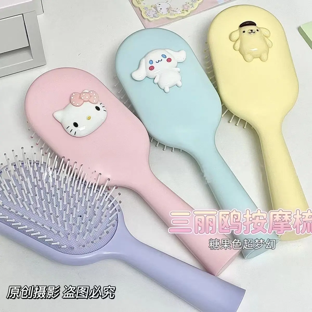 Sanrio Hair Brush Women New Hello Kitty Cinnamoroll Barber Shop ...