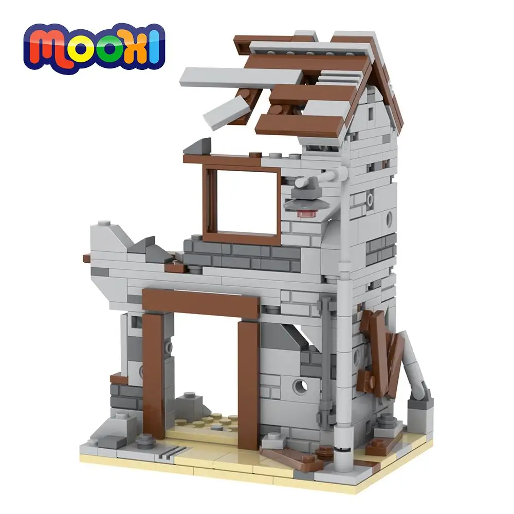MOOXI-Military-MOC-Building-Blocks-WW2-City-Wars-Dilapidated-Houses ...
