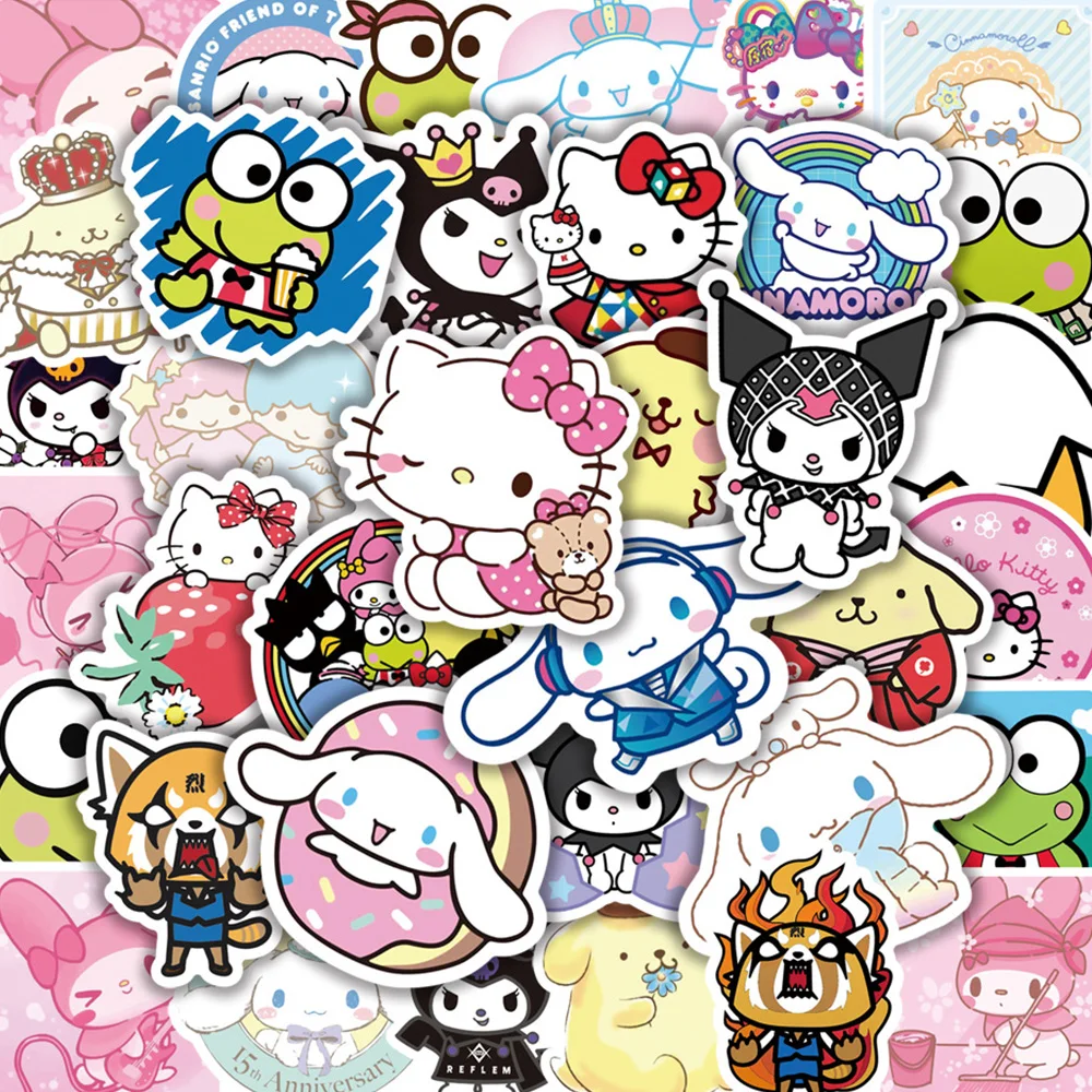 10-30-50-100pcs-Kawaii-Aesthetic-Anime-Sanrio-Cartoon-Stickers-Decals ...