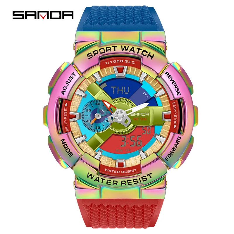 Sanda Men Digital Watch G Style Sports Waterproof Shock Military ...