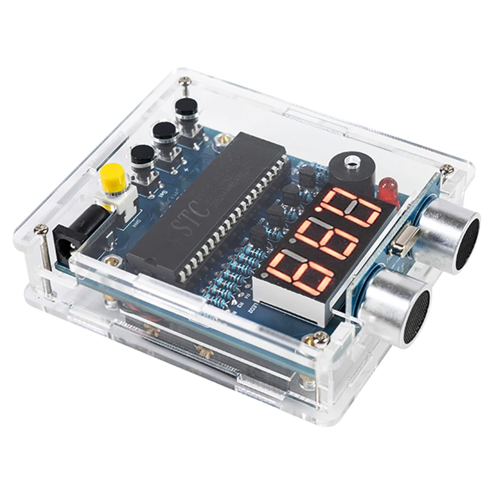 DIY-Ultrasonic-Ranging-Electronic-Kit-STC-with-LED-Measuring-Distance-0-4M-Radar-Alarm-DIY ...