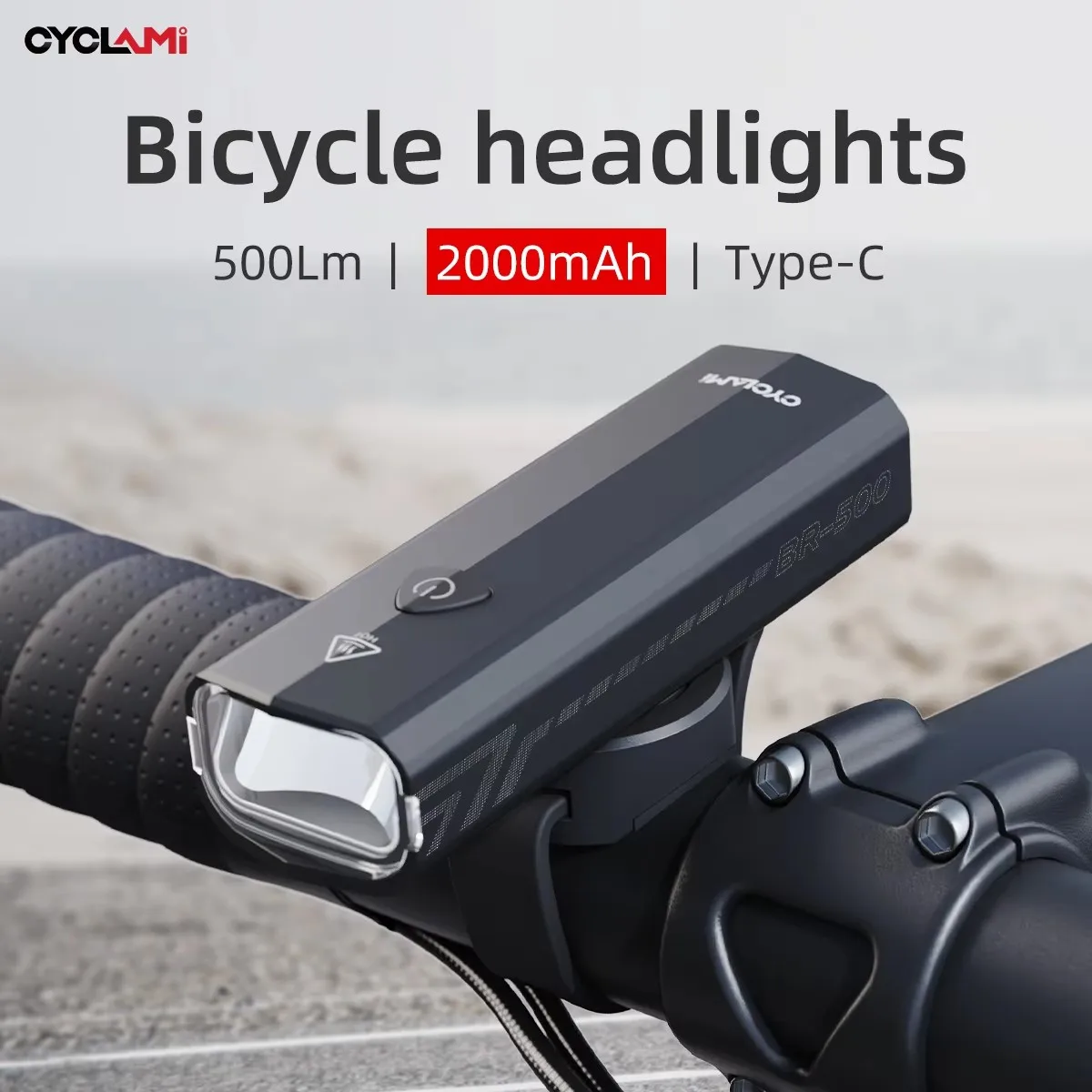 CYCLAMI Bicycle Light Type-C Charging Bike Light MTB Road Front ...