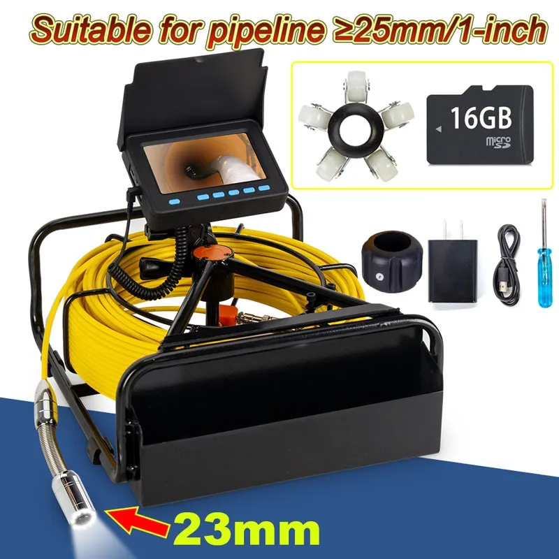Pipe-Inspection-Camera-8500mAh-Capacity-16GB-TF-Card-DVR-IP68-HD ...