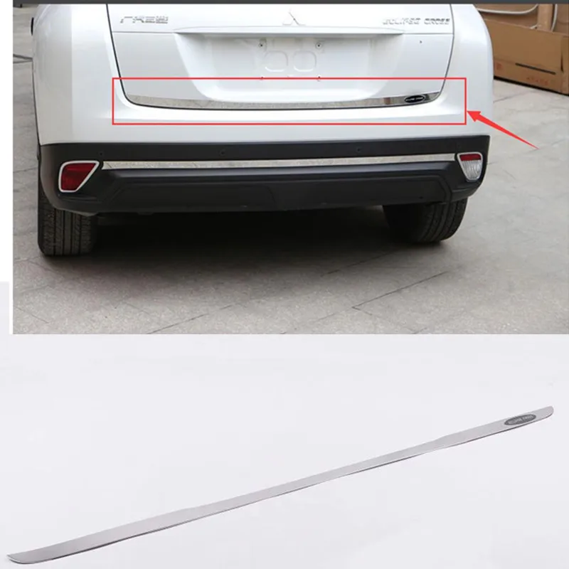 For-Eclipse-Cross-2018-2019-Stainless-Steel-Rear-Trunk-Tailgate-Tail ...