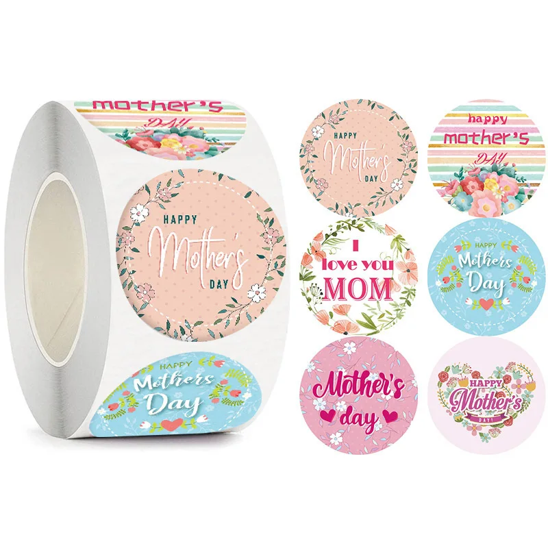 500-pcs-Happy-Mothers-Day-Stickers-Envelope-Seals-Thank-You-Stickers ...