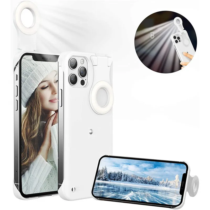 Ring Selfie Light Phone Case for Iphone 13 12 11 Pro Max X XR XSMAX ...