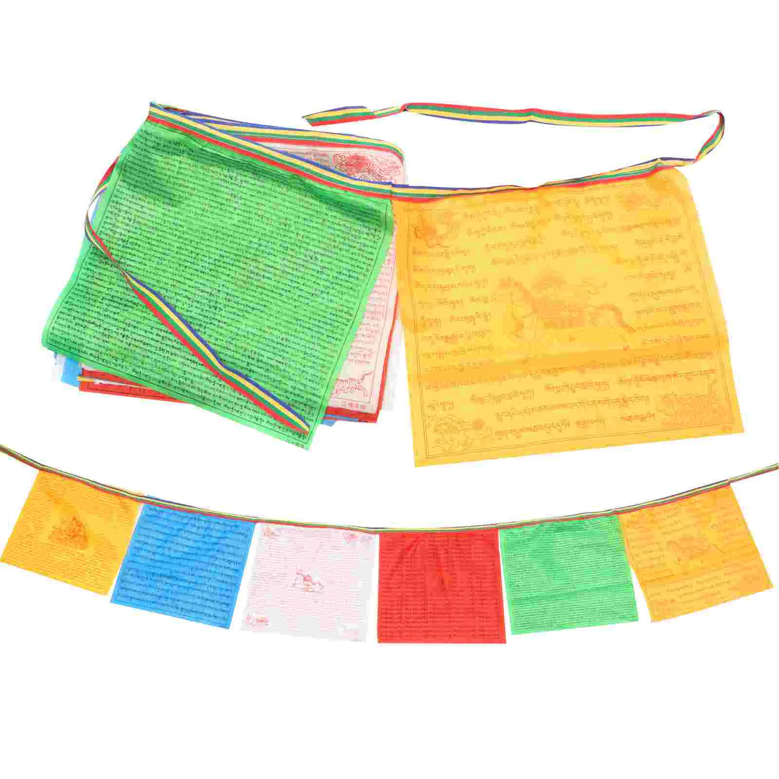 Tibetan-Prayer-Banners-Pack-of-20-Meditation-Flag-Satin-Affirmation ...