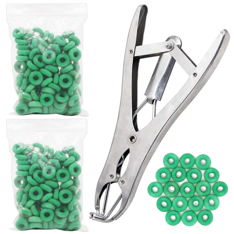 Tail-Removal-Castration-Plier-and-Particulate-Rubber-Rings-Mirror-Stainless-Steel-Device ...