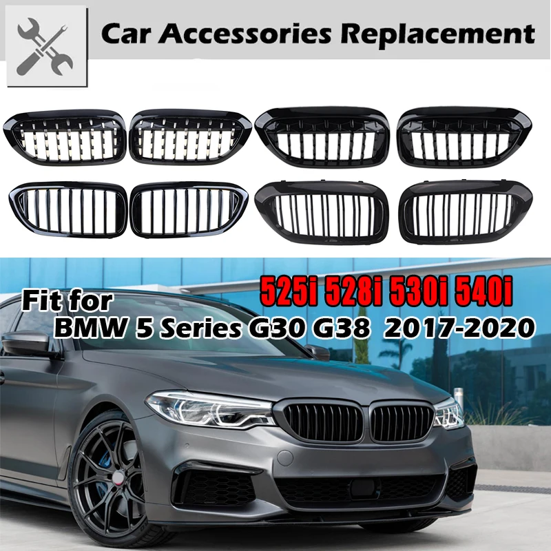 Black-Kidney-Grille-Sport-Racing-Front-Bumper-Air-Intake-Grill-Fit-For ...