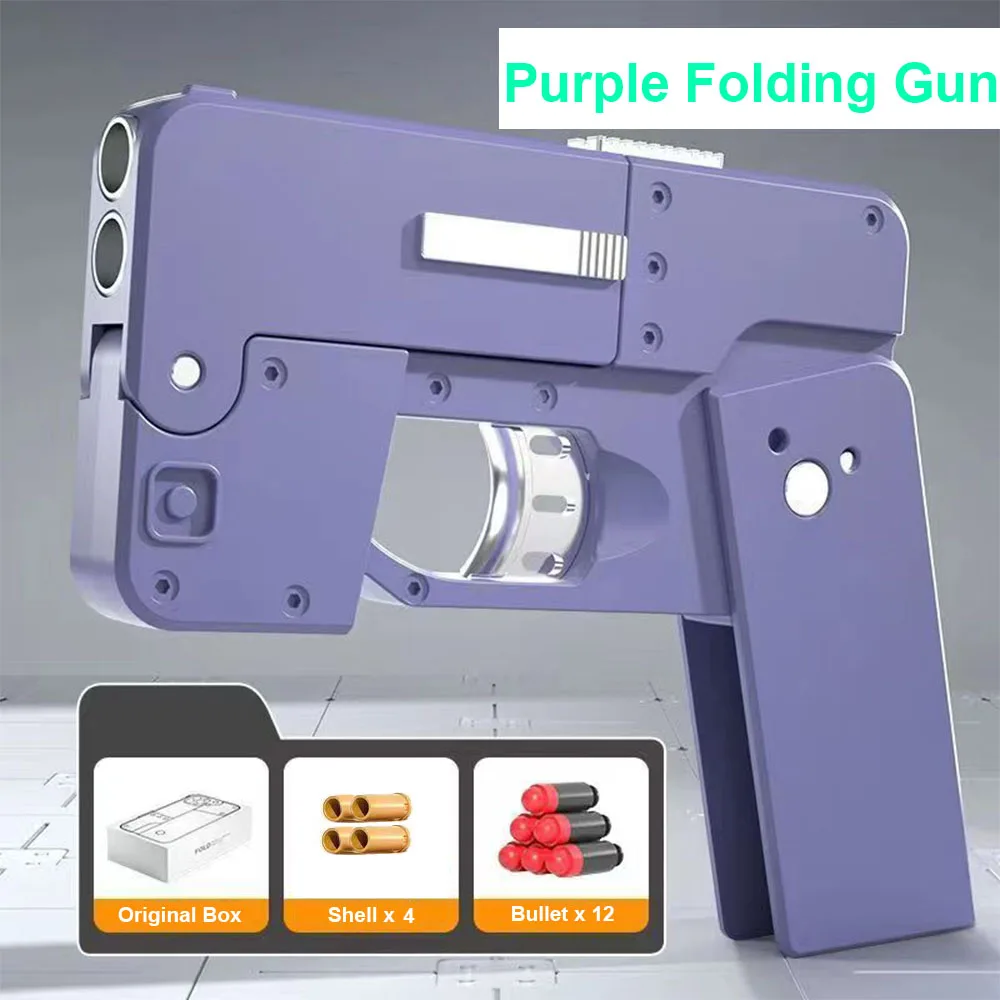 iPhone Folding Gun Soft Bullet Toy Gun Shell Ejecting Folding Mobile ...