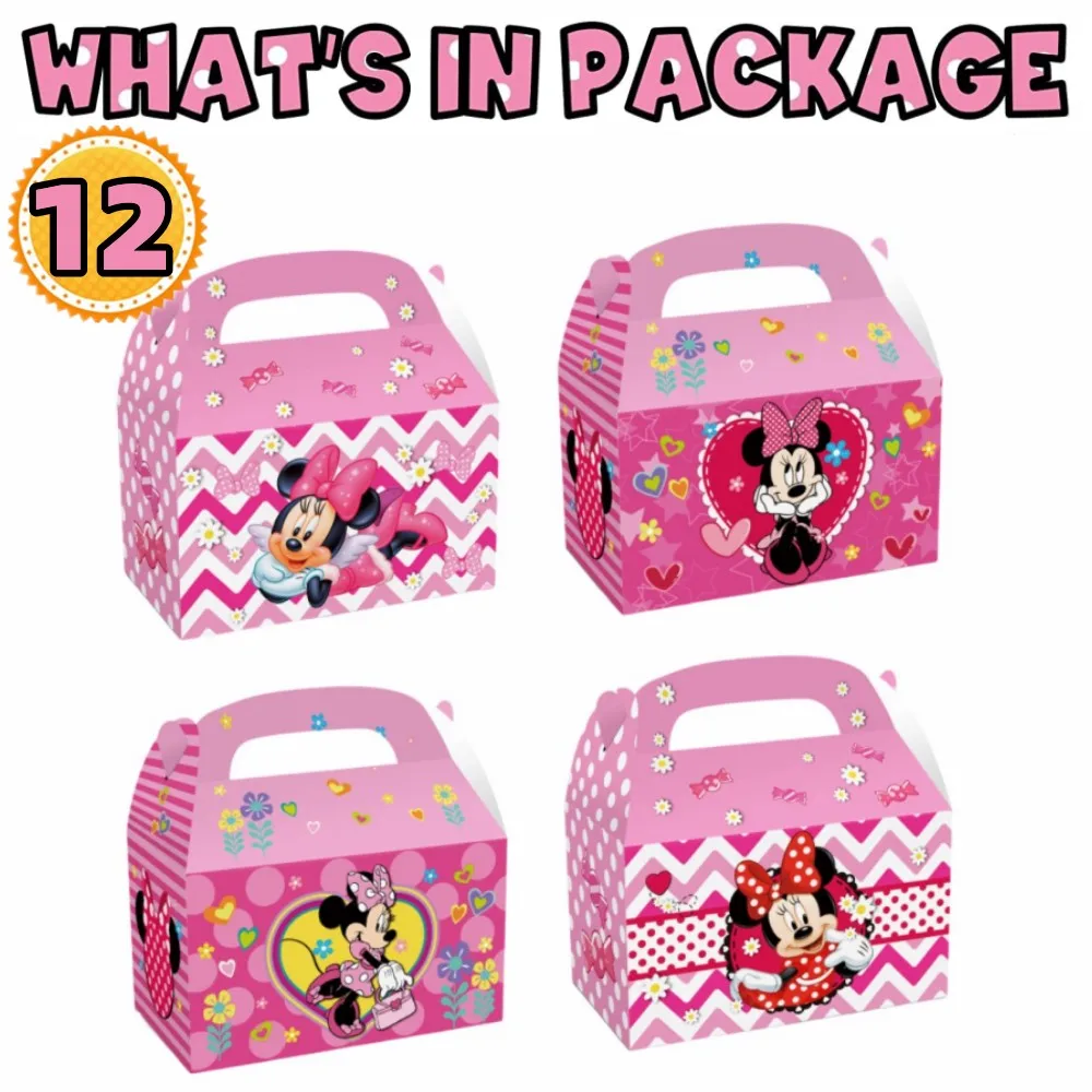 12 cajas de regalo de Mickey Mouse, decoraciones para fiestas ...