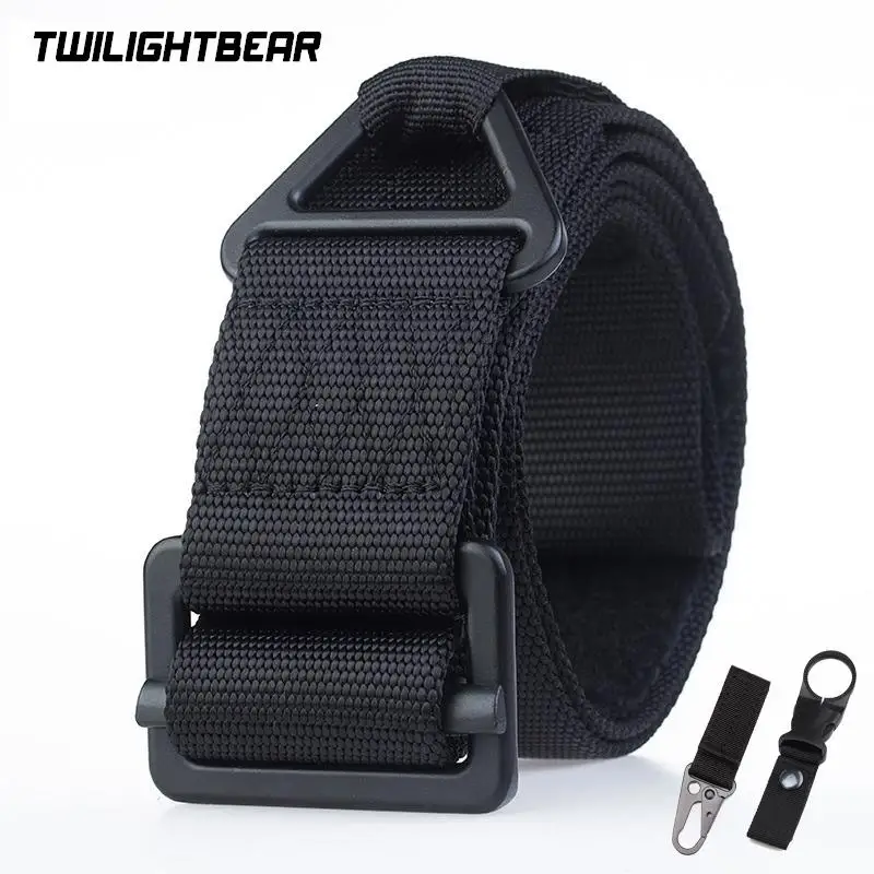 4.5CM Military Tactical Belt Nylon Belt Hook Loop Alloy Buckle High ...