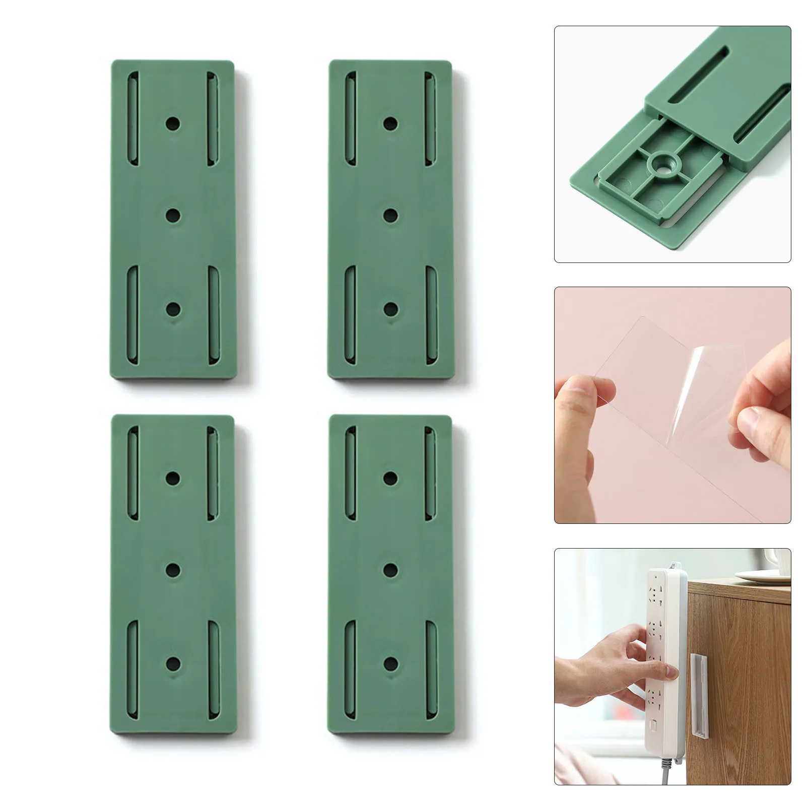 Self adhesive Wall Hook Socket Storage Holder Socket Organizer Fixer ...