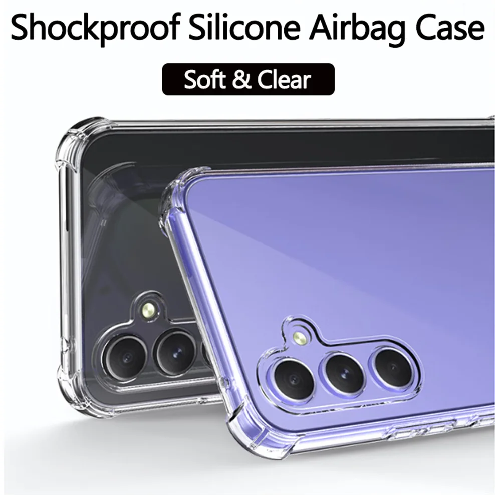Airbag Case for Samsung A54 A34 5G Phone Cases A24 4G Samsung A34 Soft Clear Shockproof Silicone ...