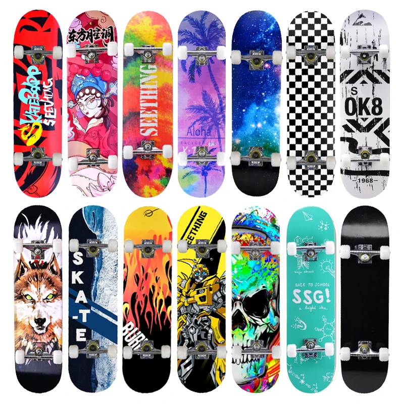 Skateboarders-80cm-31-Beginner-Adult-Kids-Maple-Complete-Skate-board ...