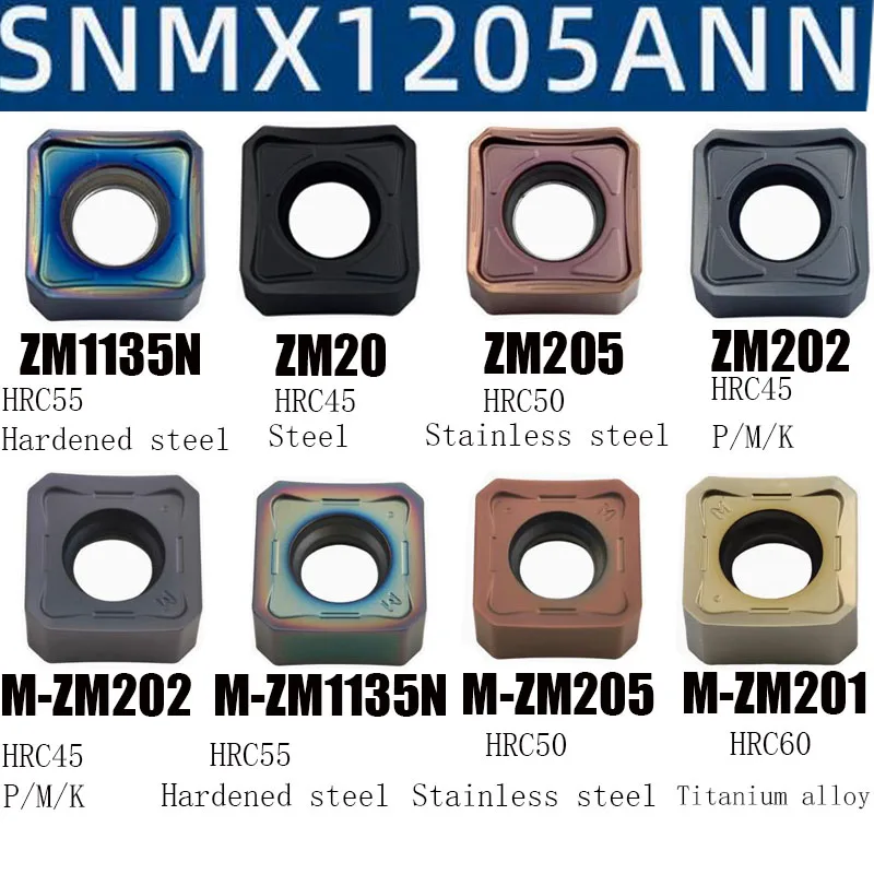 SNMX1205ANN SNMX 1205/SNMX1205ANN-M Carbide Fast Feed Milling Insert ...