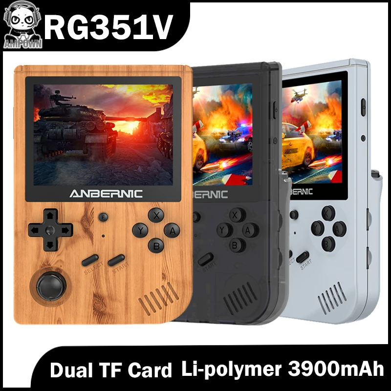 Abernic RG351V Retro Video Game Consoles Dual TF Card 128G 3.5'' IPS ...