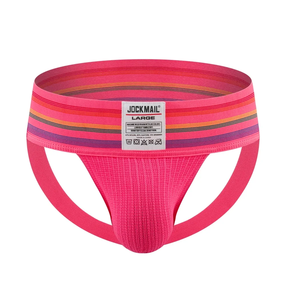 JOCKMAIL Mens Athletic Supporter Jockstrap with 3 Inch Wide Waistband ...