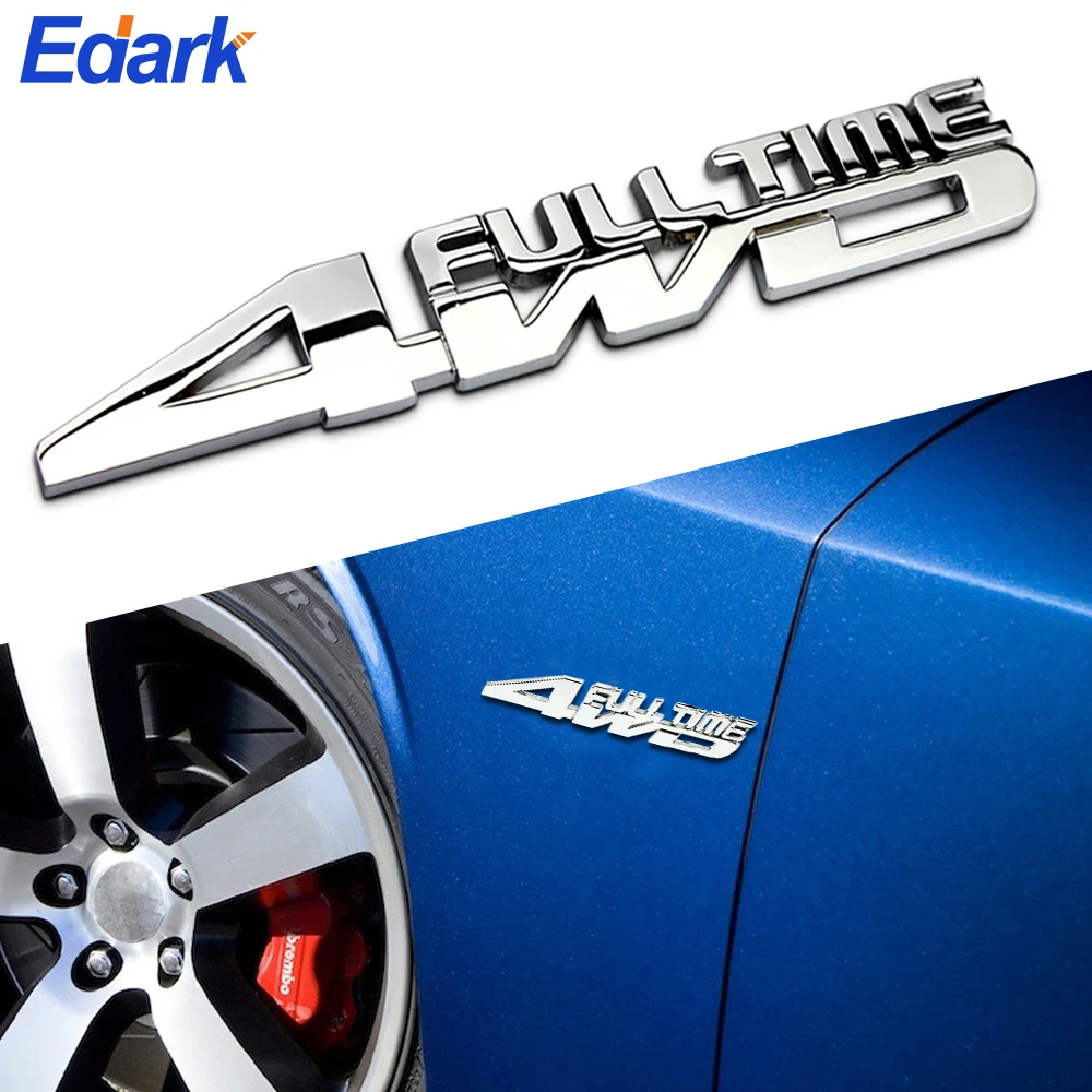 1 Piece 4wd Metal 3d Chrome Car Stickers Badge Decal Car Styling Full ...