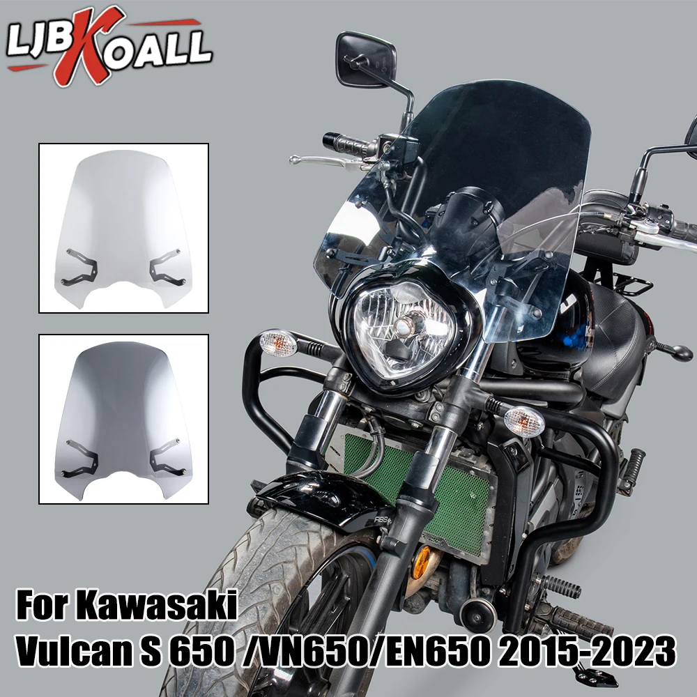 EN650-VN650-Windshield-For-Kawasaki-Vulcan-S-650-EN-VN-650-2015-2023 ...