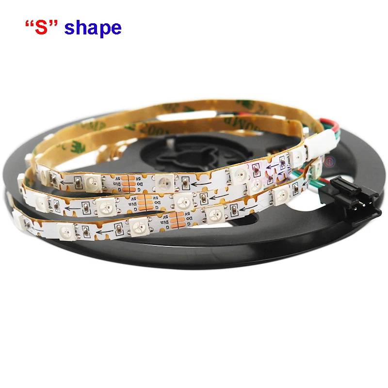 DC 5V 5m SK6812 as WS2812B S type bendable LED Strip 48/60 pixels/m ...