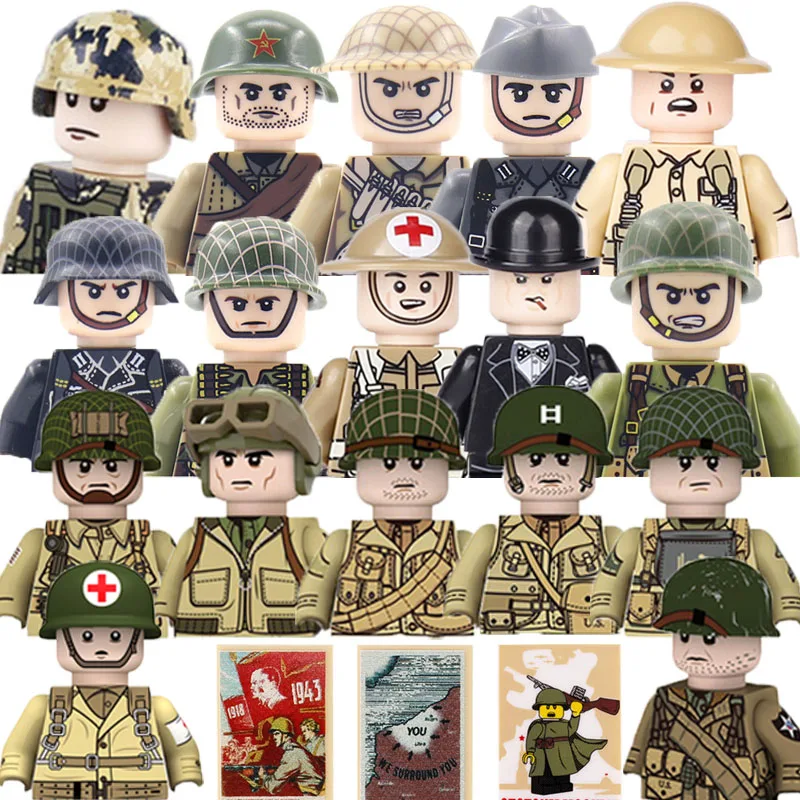 Military-Building-Blocks-Solider-Figures-Gifts-Toys-Printing-Bricks ...