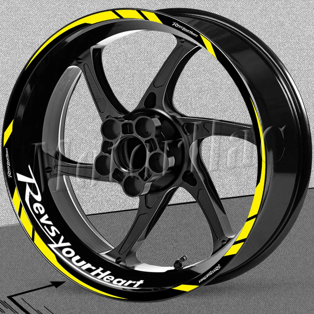 Motorcycle Wheel Sticker Rim Decal Reflective Stripe Tape Accessories ...