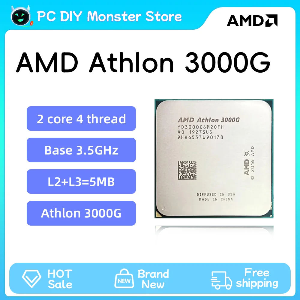 AMD-Athlon-3000G-CPU-3000G-3-5-GHz-Dual-Core-Quad-Thread-CPU-Processor ...