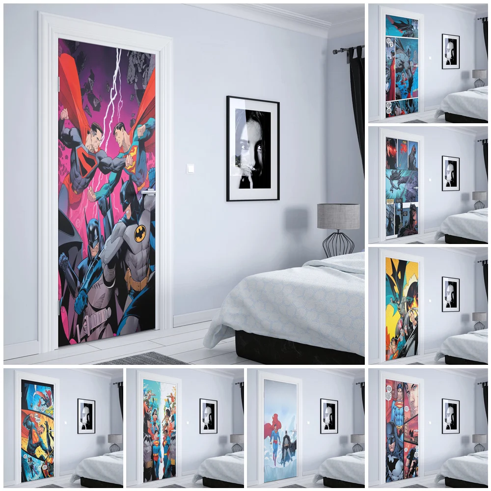 Disney-Super-Hero-Superman-Marvel-Door-Sticker-Exquisite-Comic ...